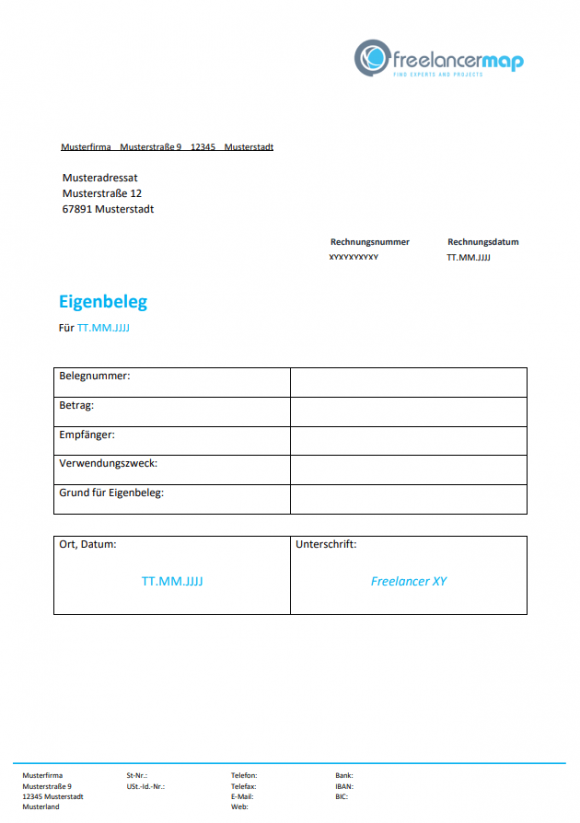 Eigenbeleg | kostenlose Vorlage herunterladen + alle wichtigen Infos