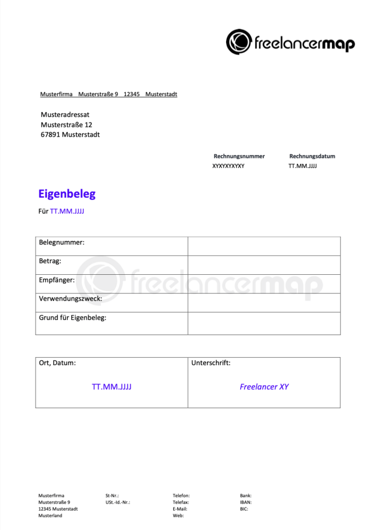 Eigenbeleg | kostenlose Vorlage & alle wichtigen Infos